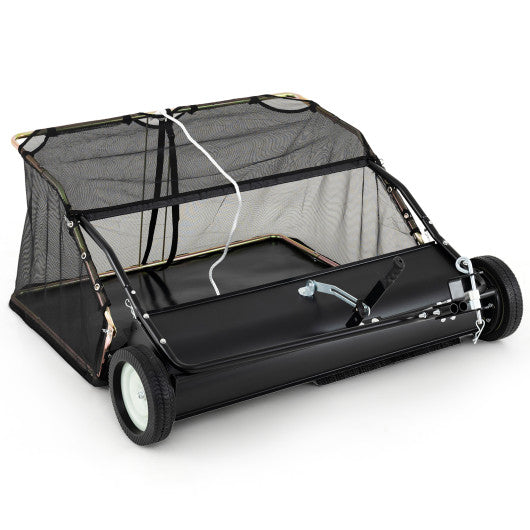 42 Inch Tow-Behind Lawn Sweeper with 26/27 Cu.FT Hopper Bag – Garage ...
